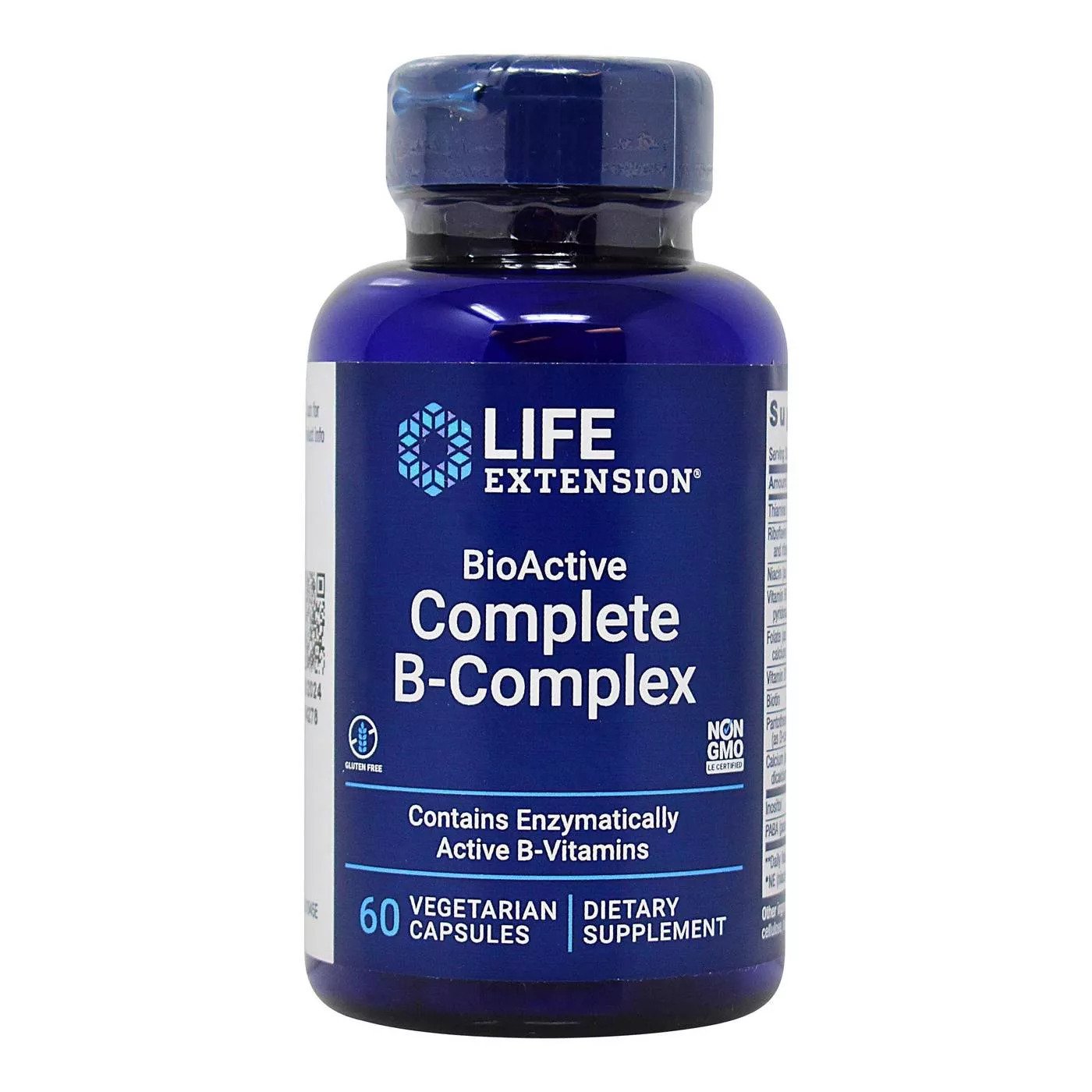 Life Extension Bio Active Complete B Complex, 60 Veggie Capsules, Boosts Energy Production ...